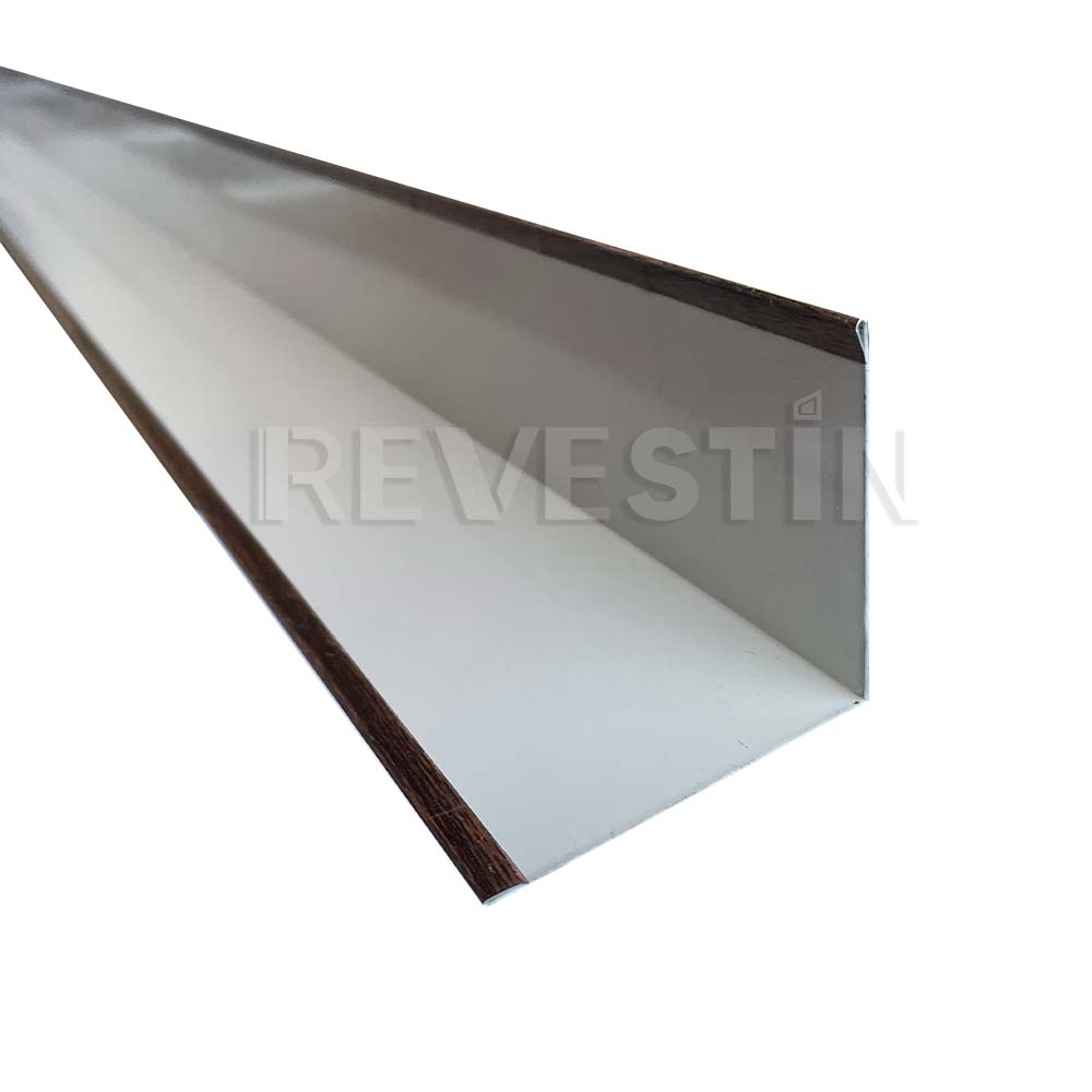Perfil Esquinero Exterior Metal Siding Nogal Grain 3000 mm – Revestin